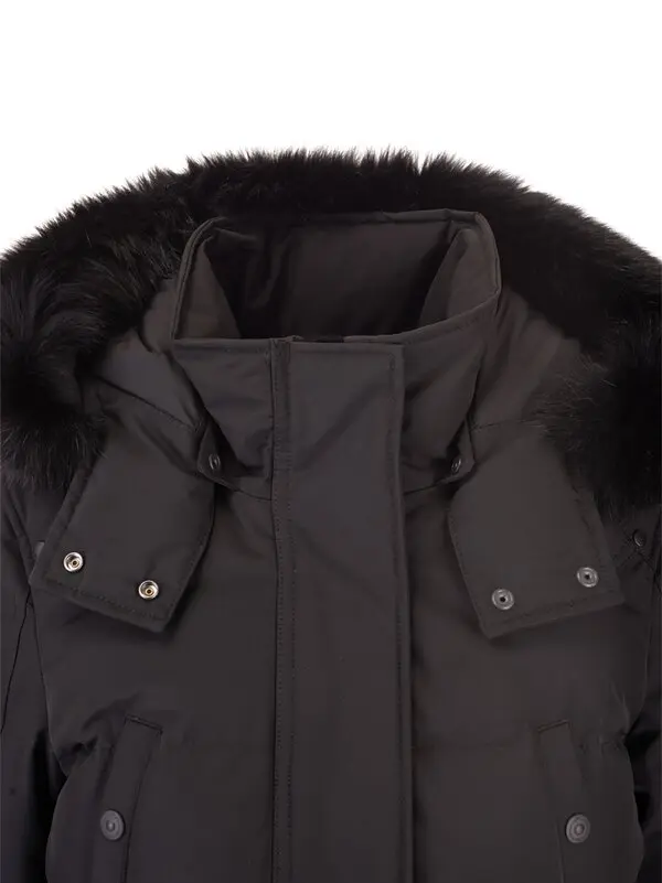 Moose Knuckles Causapscal Puffer Coat With Hood And Fur Trim