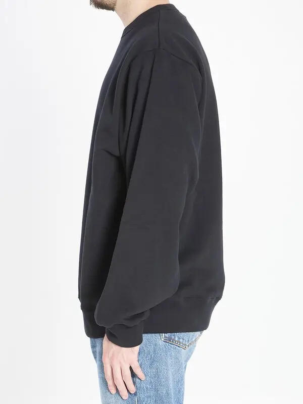 Dior Crewneck Sweatshirt With Monogram Detail - Black