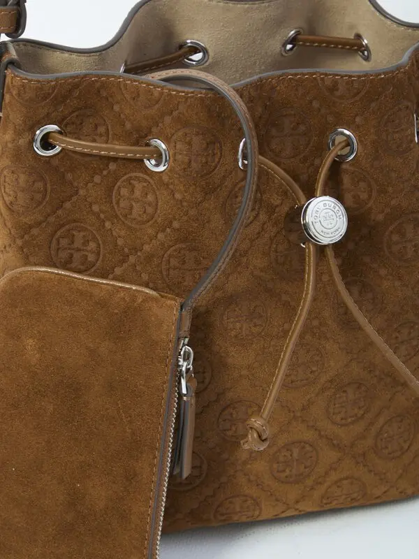Tory Burch T Monogram Top Handle Bucket Bag