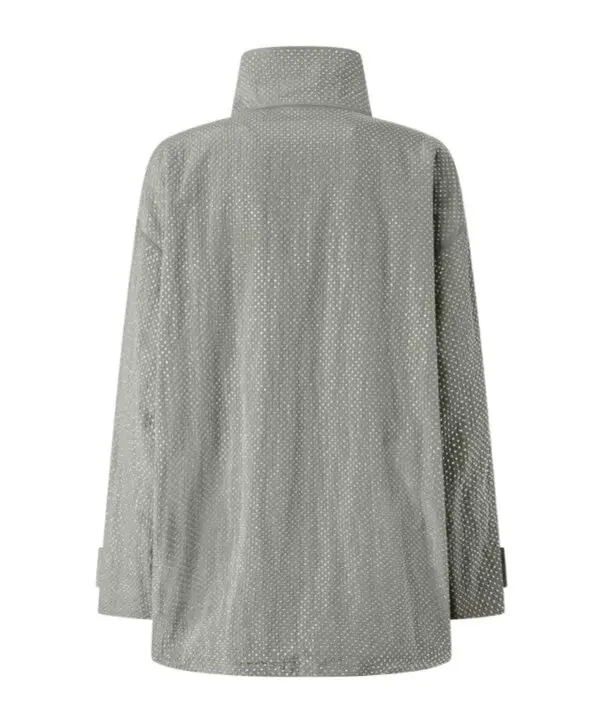 Pinko Embellished Mini Studded Technical Parka