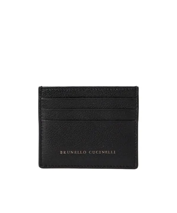Brunello Cucinelli Grain Leather Card Holder