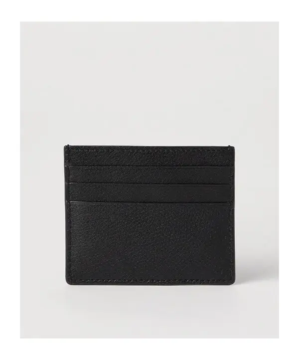 Brunello Cucinelli Grain Leather Card Holder