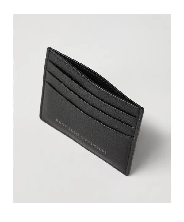 Brunello Cucinelli Grain Leather Card Holder