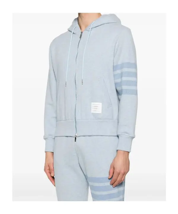 Thom Browne 4-bar Stripe Zip-up Hoodie