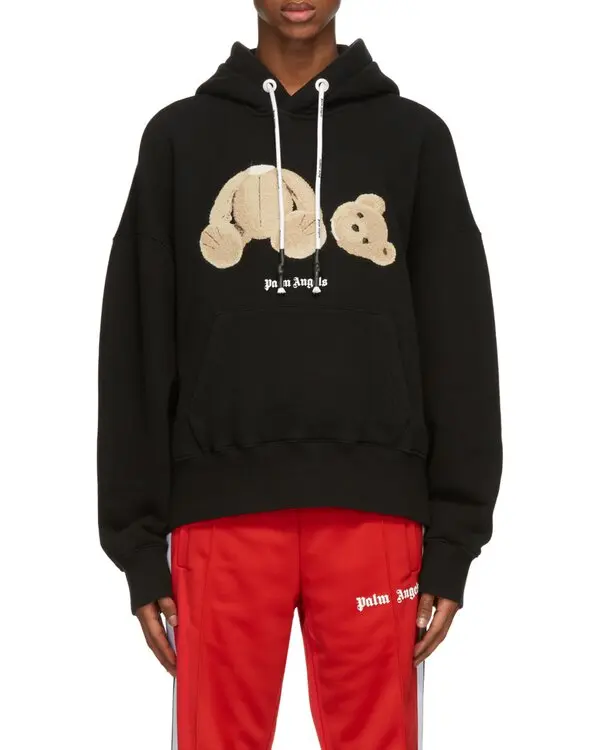 Palm Angels Headless Teddy Bear Appliqué Hoodie
