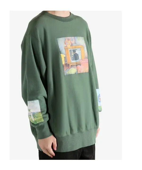 Undercover Crew Neck Sweatshirt With Patterned Front