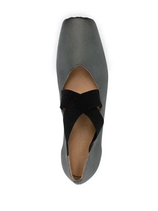 UMA WANG Square Toe Ballerina Shoes