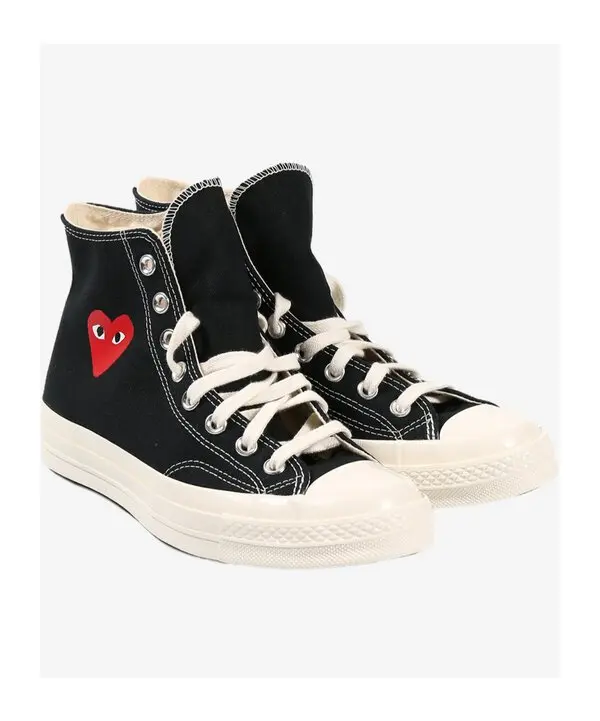 CONVERSE X COMME DES GARONS PLAY Chuck Taylor 70 Single Heart High Top Sneakers