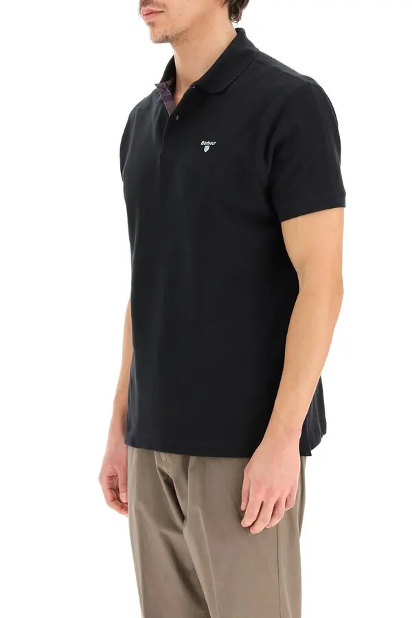 Barbour Piquet Logo Embroidered Polo Shirt