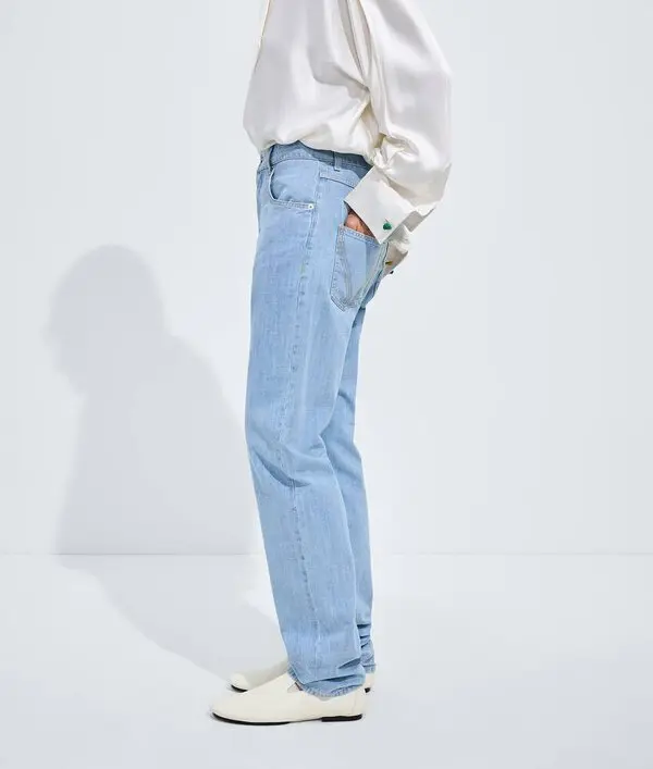 Bottega Veneta Light Chambray Straight Jeans