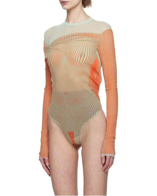 JEAN PAUL GAULTIER Le Classique Striped Bodysuit