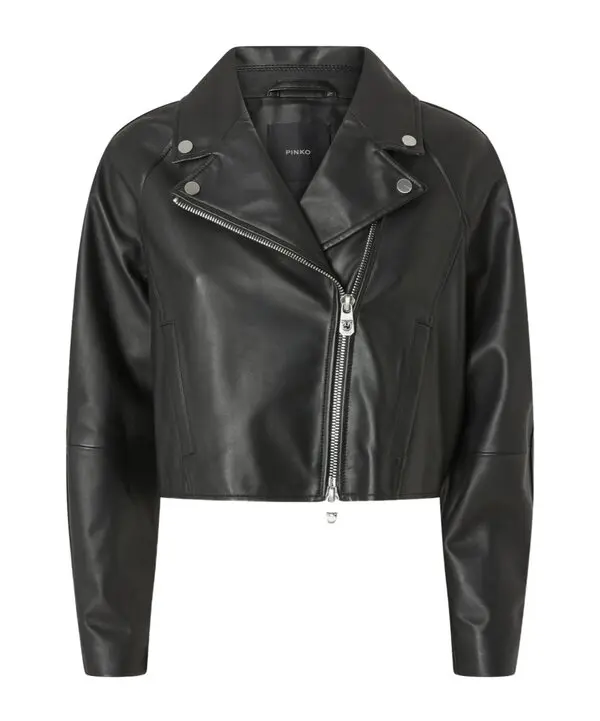 Pinko Leather Biker Jacket