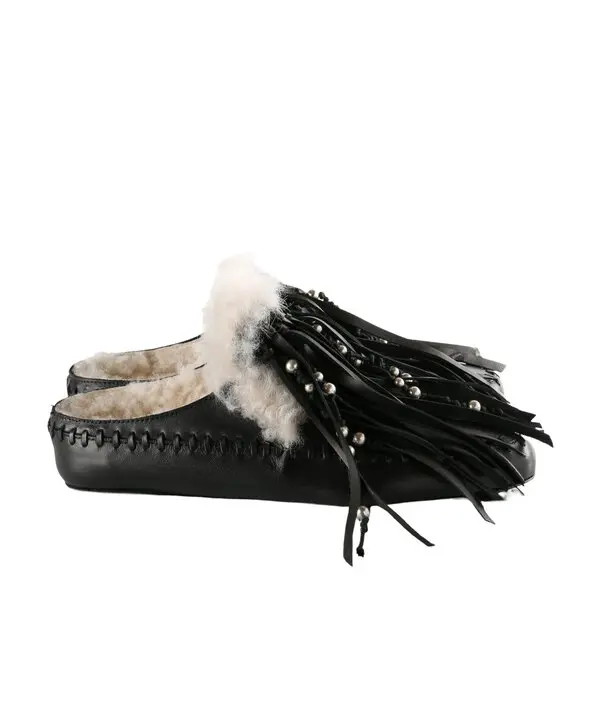 ANN DEMEULEMEESTER Soft Fringe Mules