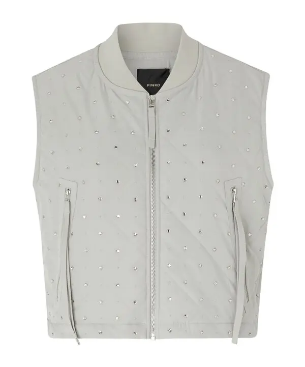 Pinko Amata Quilted Gilet - Gray