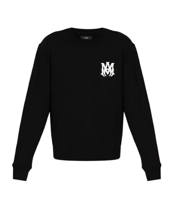 Amiri Long Sleeve Logo Detail Sweatshirt - Black