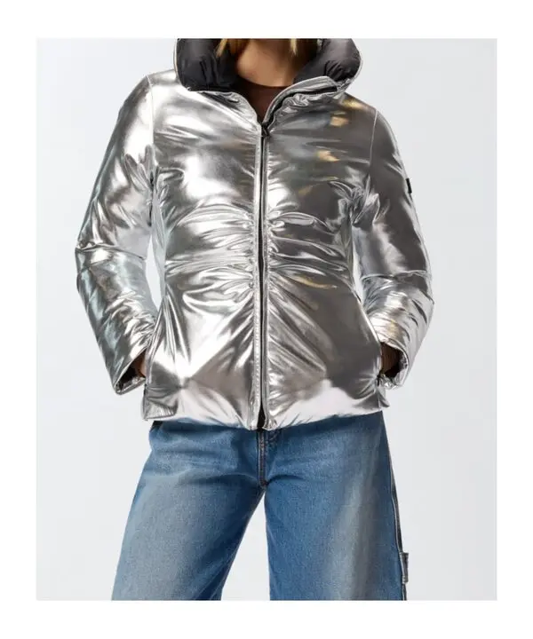 Pinko Metallic High-neck Jacket