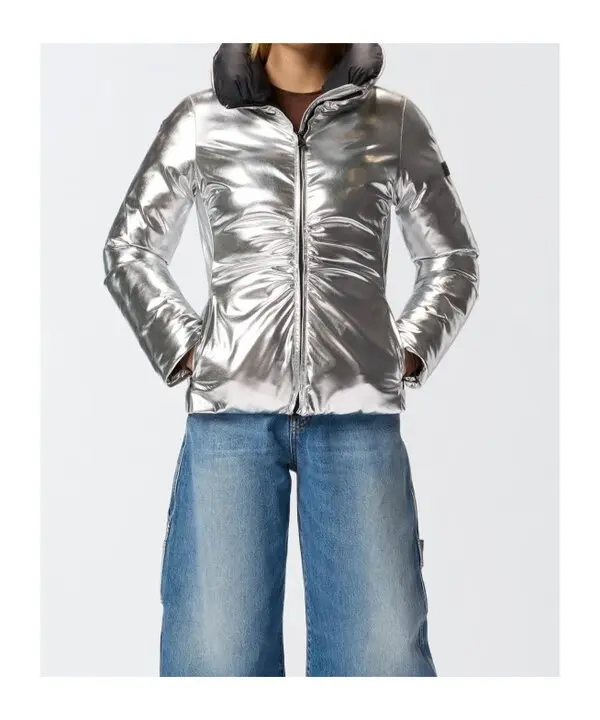 Pinko Metallic High-neck Jacket