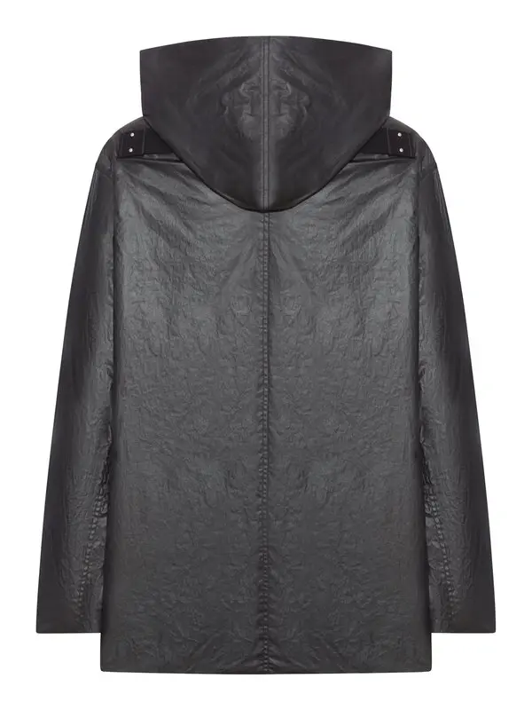 Rick Owens Long Sleeved Hooded Buttoned Jacket