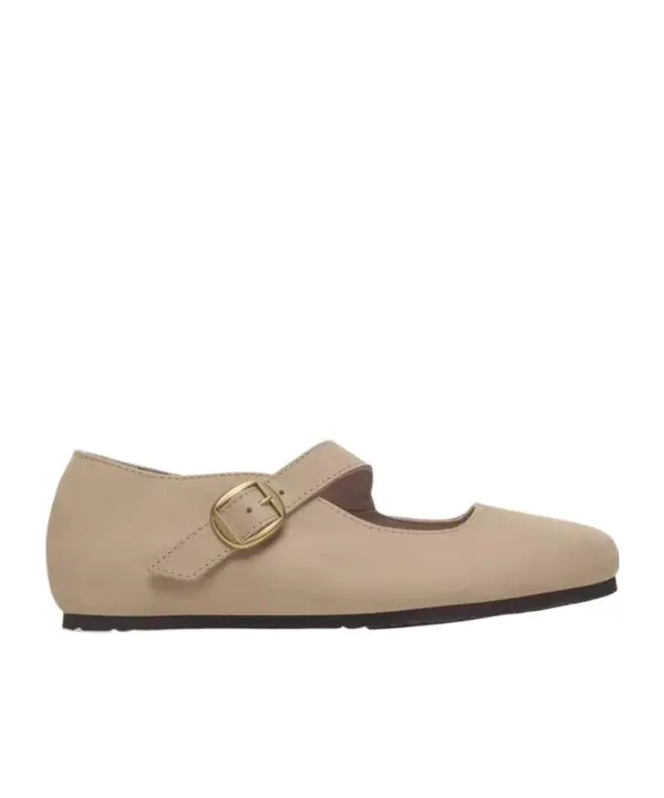 BIRKENSTOCK Tracy Buckle-strap Ballet Flats - Sand