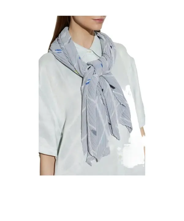 PLEATS PLEASE BY ISSEY MIYAKE Pleated Patterned Scarf