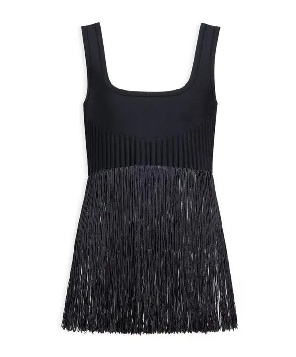 Alaïa Tassel Cropped Knit Top