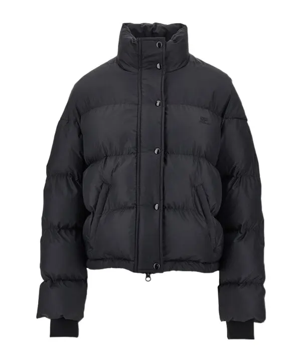 COURREGES Long-sleeved Cotton-padded Jacket - Black