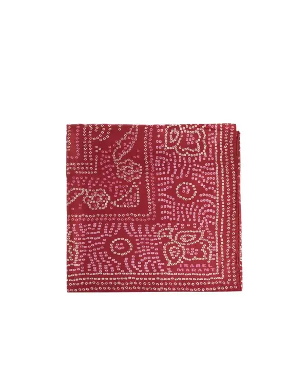 Isabel Marant Étoile Dotted Print Scarf - Red