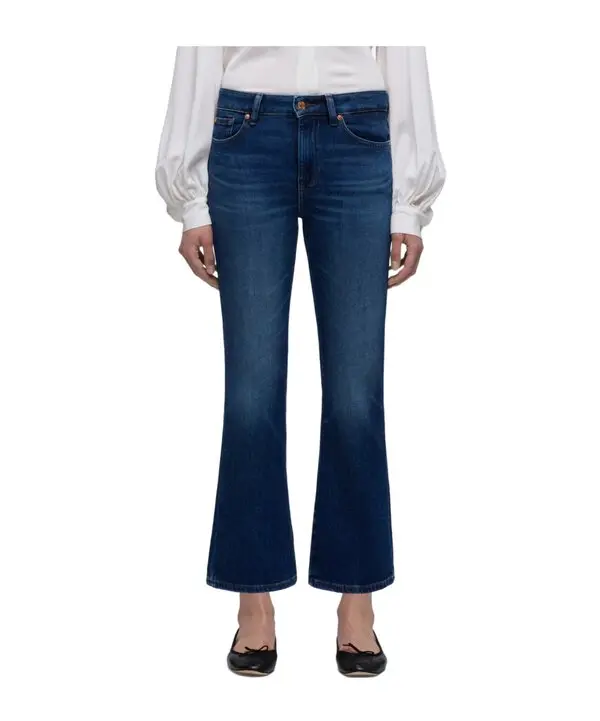 7 For All Mankind Cropped Boot In Slim Illusion Jeans