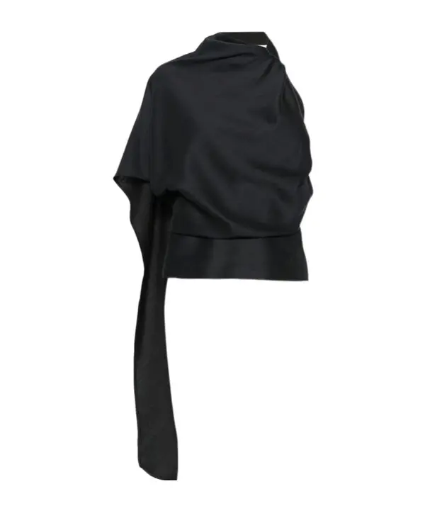RÓHE One-shoulder Scarf-detail Top