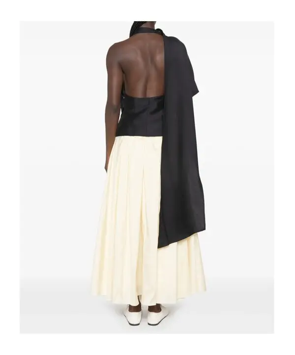 RÓHE One-shoulder Scarf-detail Top