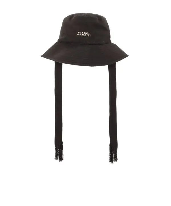Isabel Marant Étoile Shaley Logo Embroidered Bucket Hat - Black