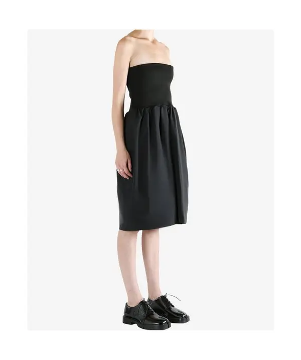 AMOMENTO Shirring Flare Skirt