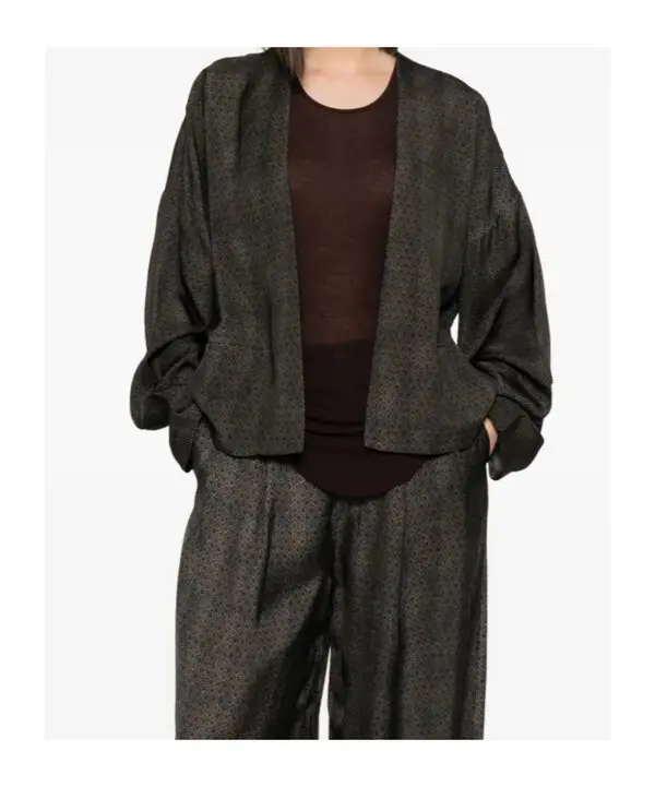 UMA WANG Geometric Pattern Long Sleeve Casual Jacket