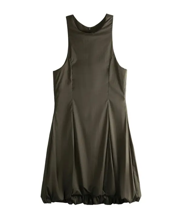 AMOMENTO Sheer Padded Volume Dress