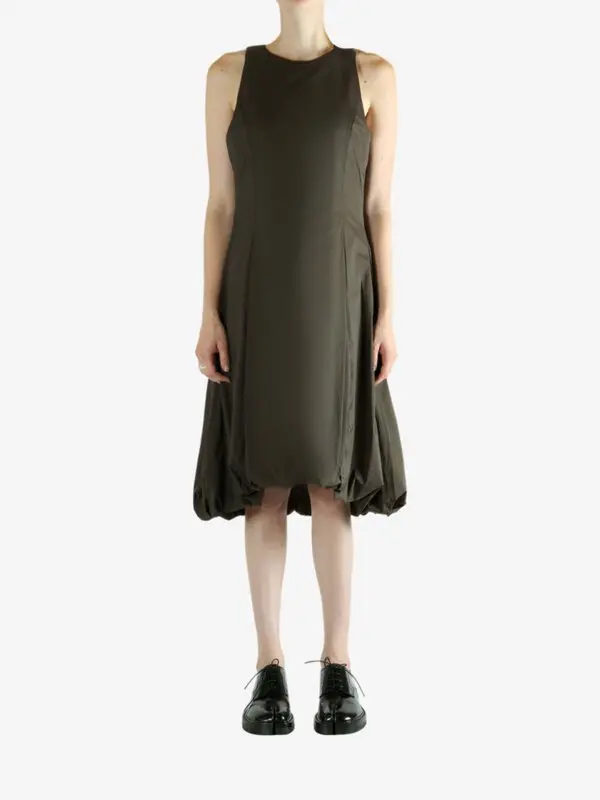 AMOMENTO Sheer Padded Volume Dress