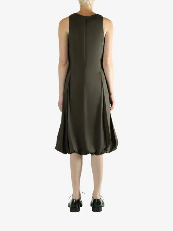 AMOMENTO Sheer Padded Volume Dress