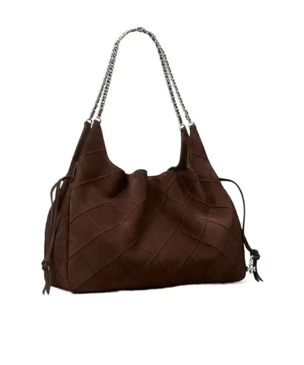Tory Burch Large Fleming Suede Tote