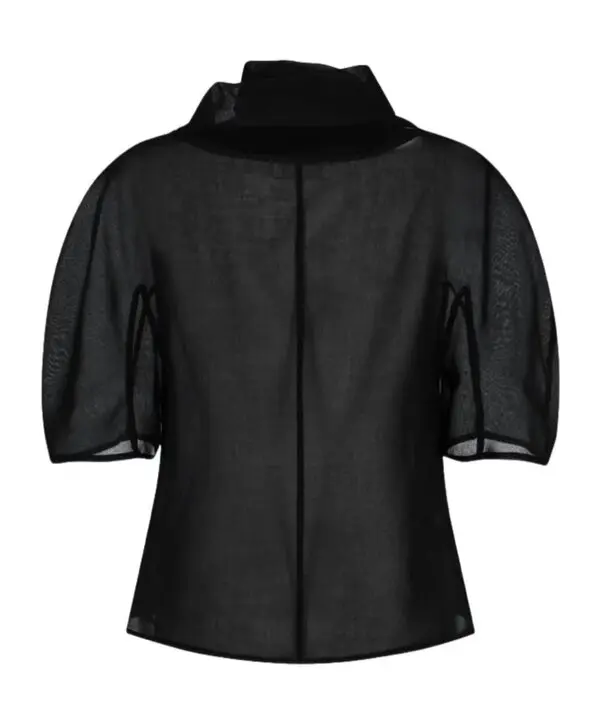 AMOMENTO Knotted Collar Top