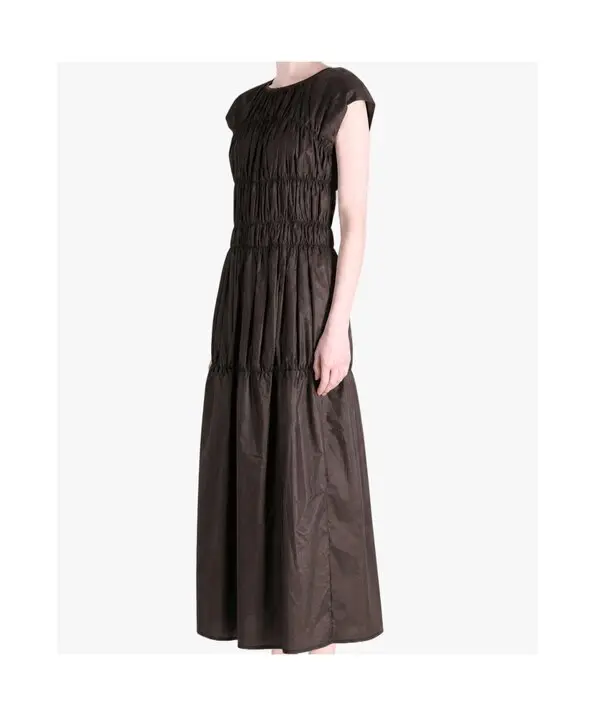 AMOMENTO Shirred Tiered Maxi Dress