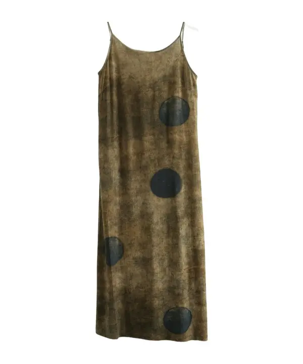 UMA WANG Daya Dress - Brown/blue