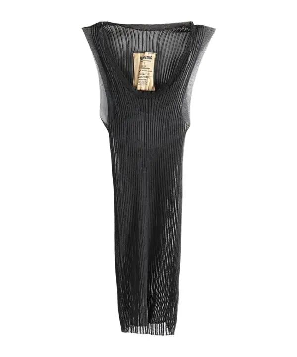 UMA WANG Sleeveless Ribbed Top - Black