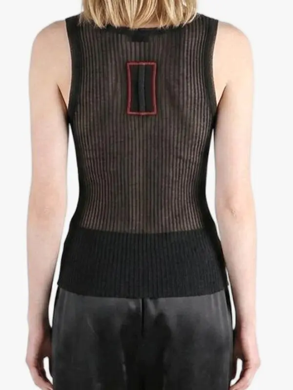 UMA WANG Sleeveless Ribbed Knit Top