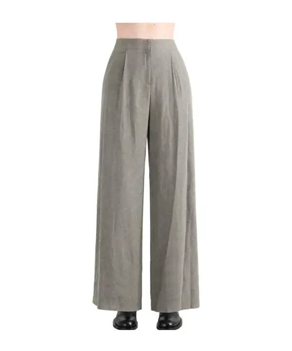 AMOMENTO Pleated Wide-leg Trousers
