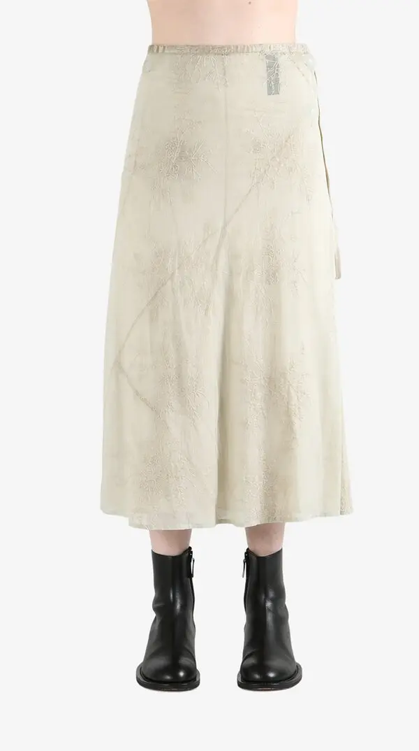 ANN DEMEULEMEESTER Embroidered Wrap Maxi Skirt