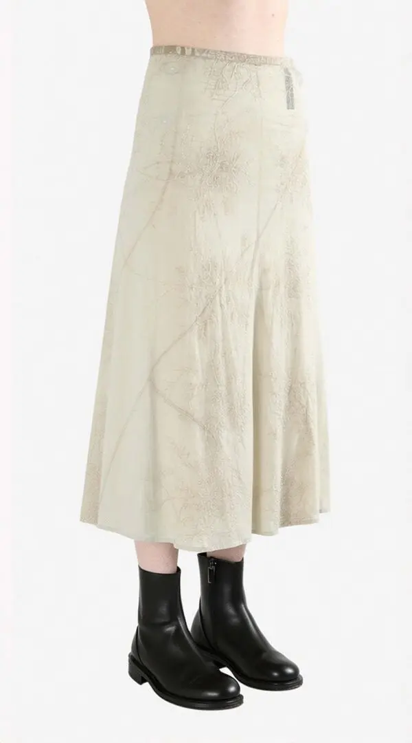 ANN DEMEULEMEESTER Embroidered Wrap Maxi Skirt