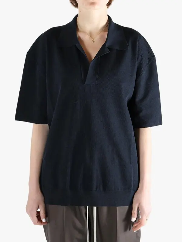 UMA WANG Short Sleeve Polo Shirt - Black