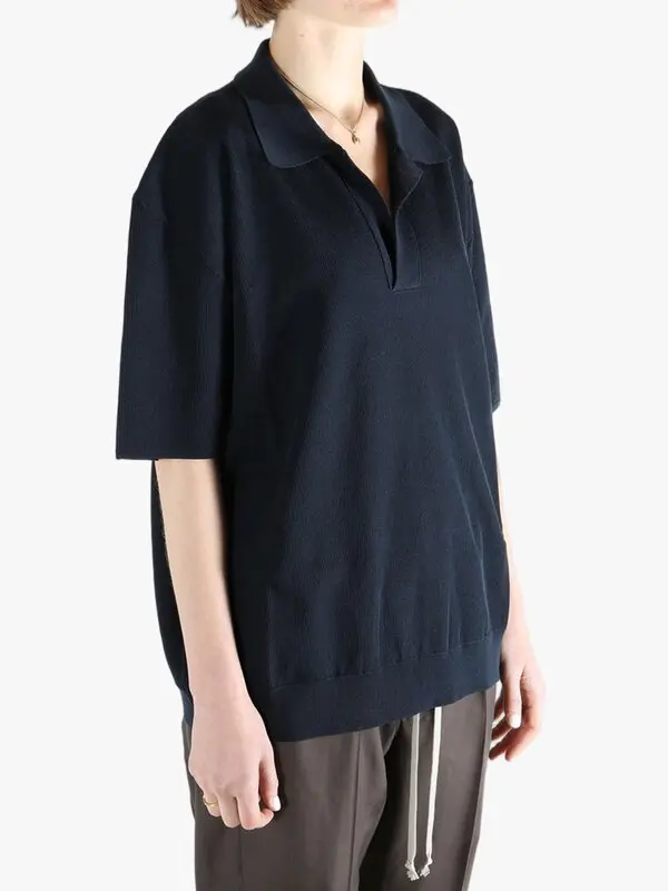 UMA WANG Short Sleeve Polo Shirt - Black