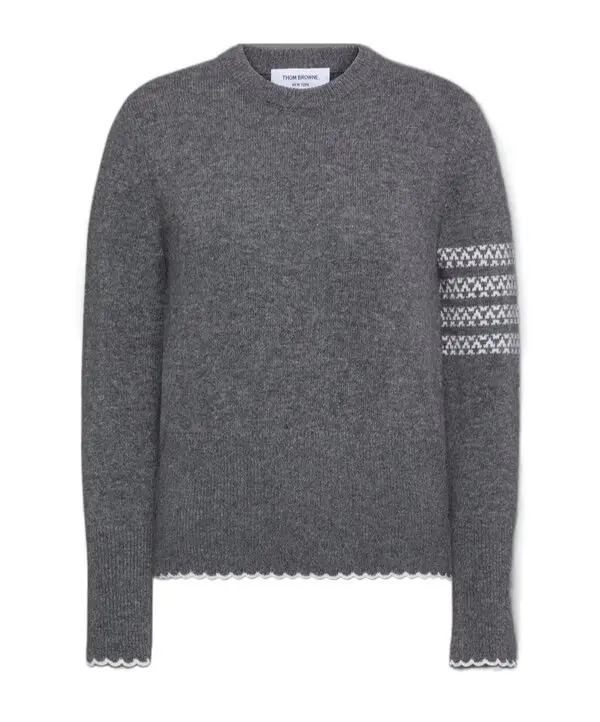 Thom Browne Holiday Hector Sweater - Medium Gray