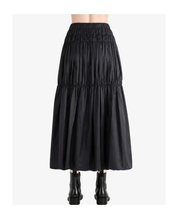 AMOMENTO Shirring Midi Skirt