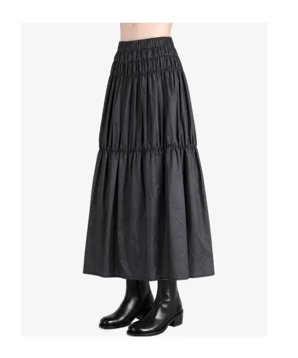 AMOMENTO Shirring Midi Skirt